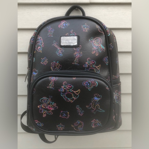 Disney | Bags | Storybook Disney Pixar Neon Characters Mini Backpack ...